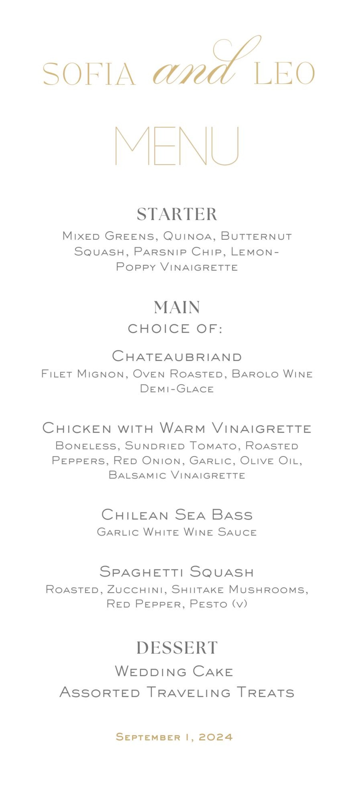Wedding Menu - Editable Digital Menu Template for Your Reception - Etsy