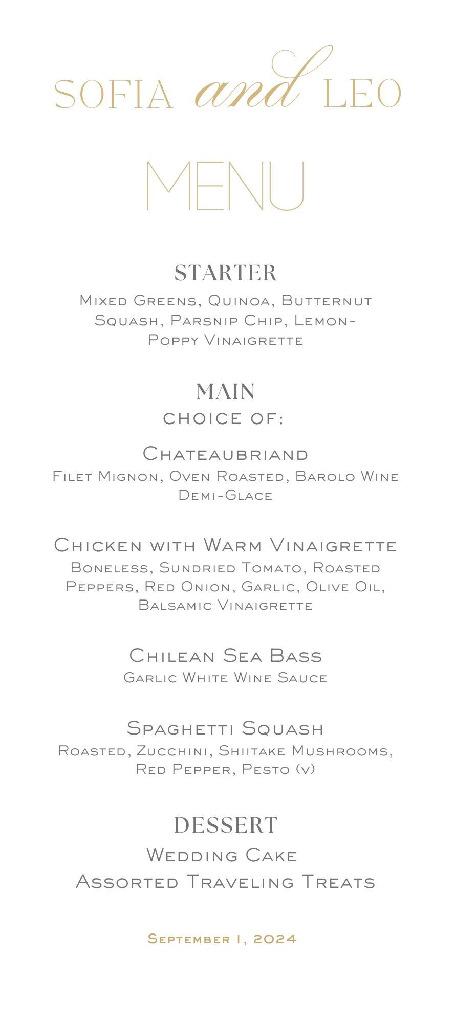 Wedding Menu - Editable Digital Menu Template for Your Reception - Etsy