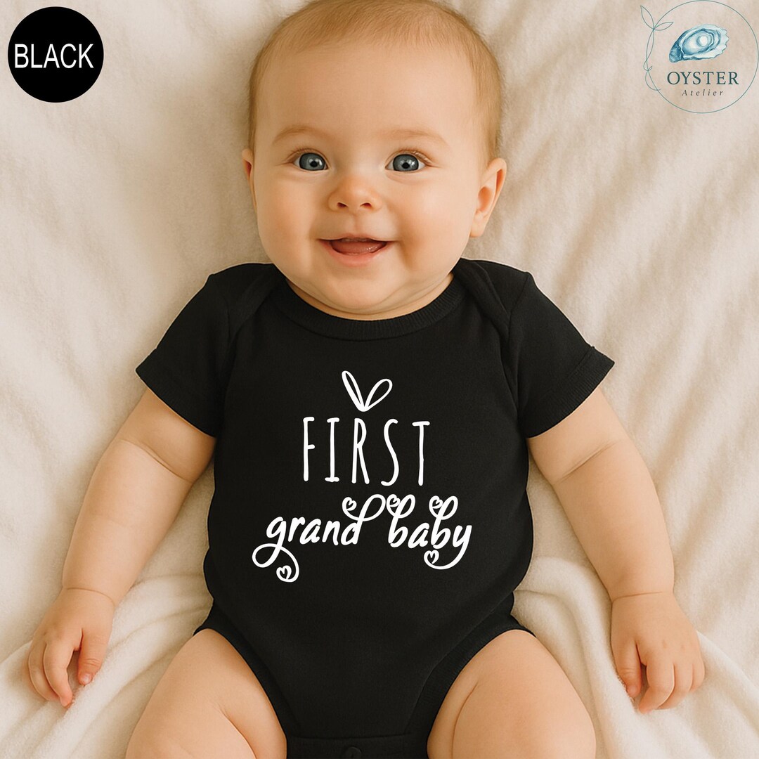 First Grandbaby Bodysuit, New Grandma Gift, Baby Announcement Outfit ...