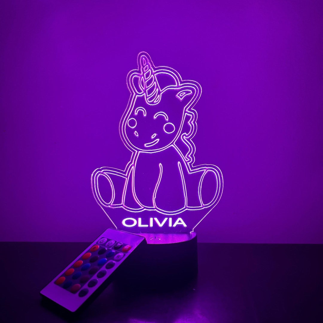 Personalized Cute Unicorn Stuffy Night Light Birthday Gifts for ...