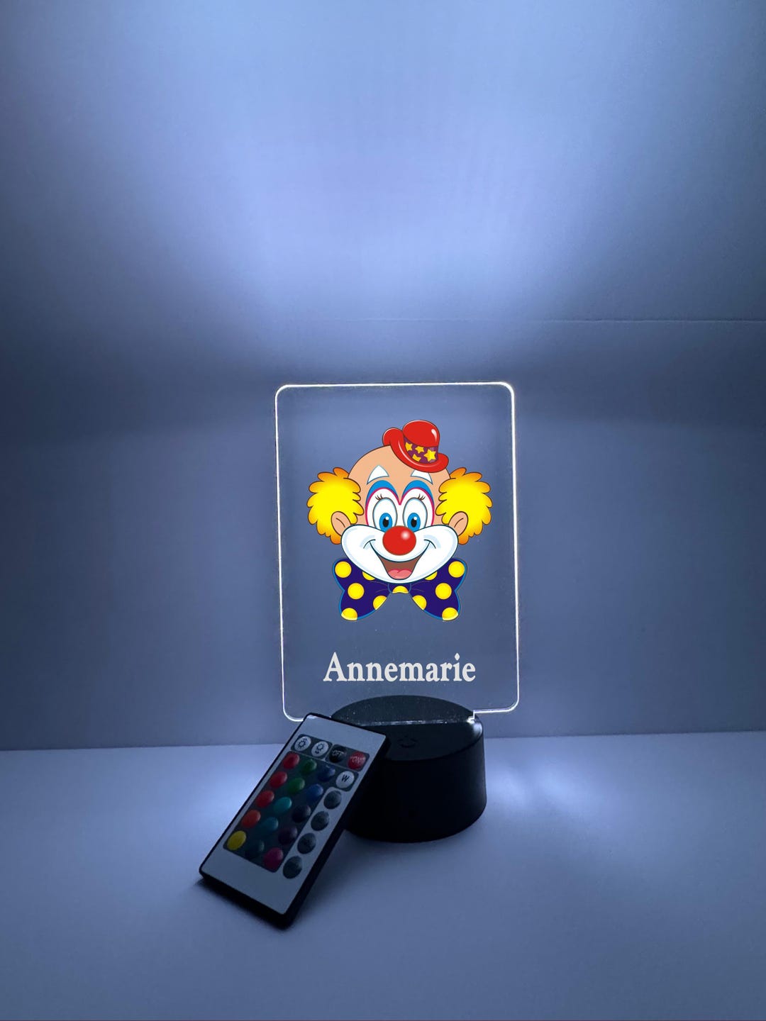 Clown Light Up, Personalized Gift, 16 Color LED Night Light Lamp, FREE ...