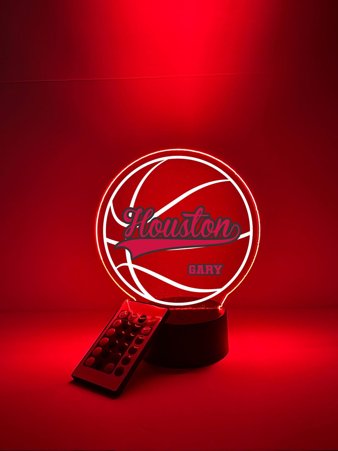 Houston Basketball Night Light up LED Table Lamp Sports Fan Team Player ...