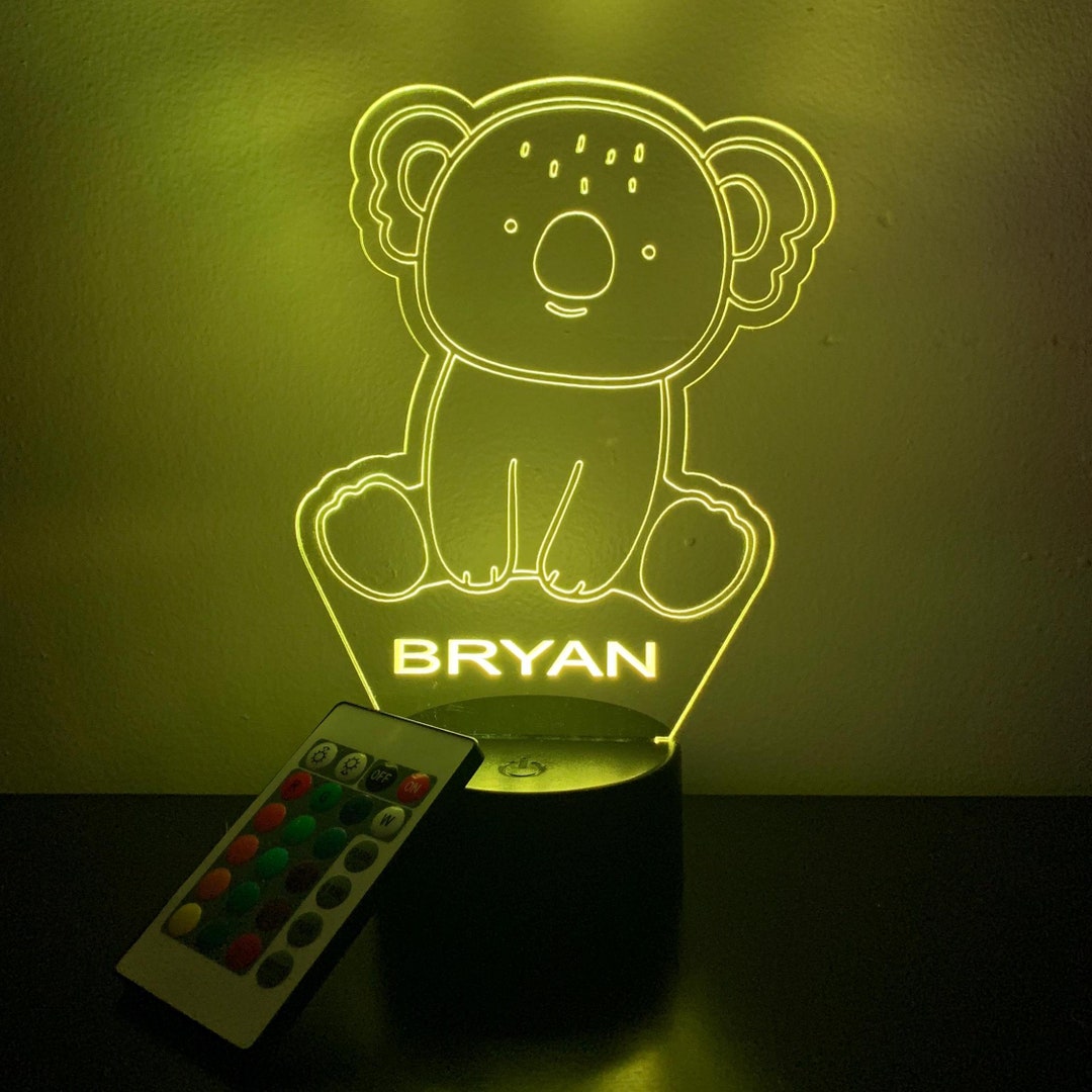 Koala LED Personalized Lamp - Etsy