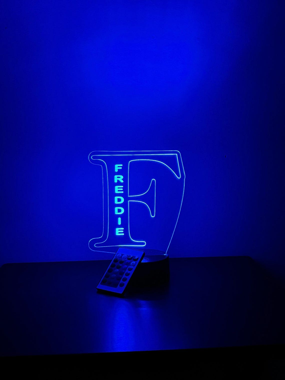 Night Light up LED Table Desk Lamp Centerpiece Alphabet Initial Room ...