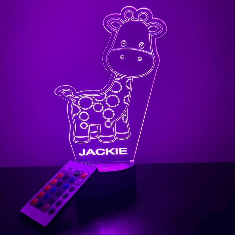Giraffe LED Personalized Lamp - Etsy