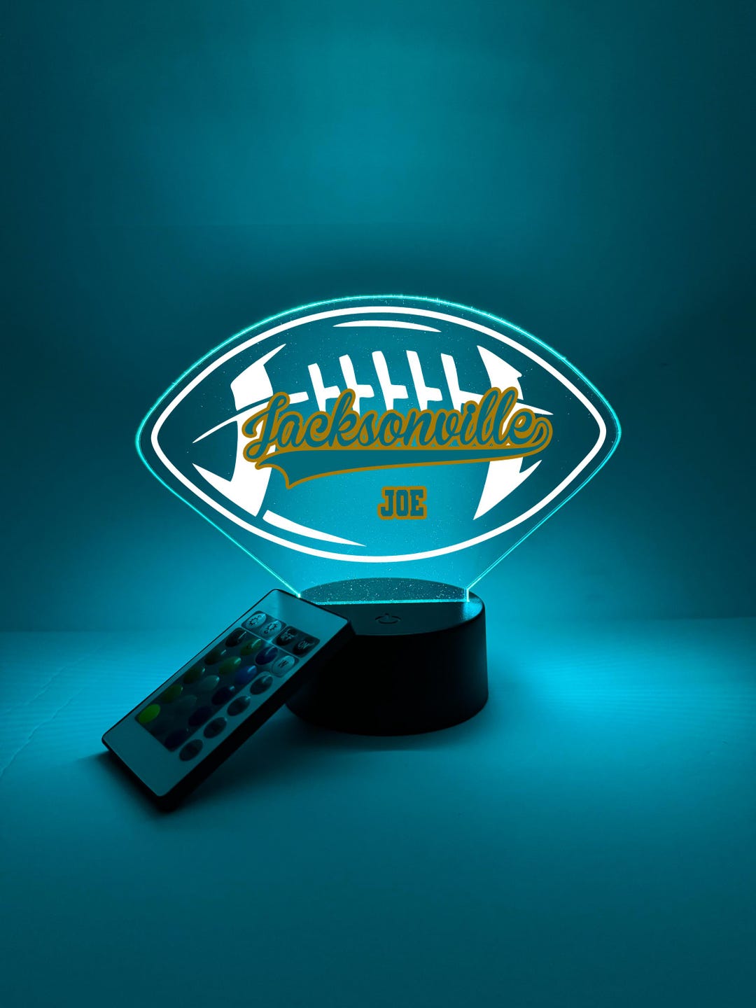 Night Light up LED Football Sports Team Player Fan Room Décor Includes ...