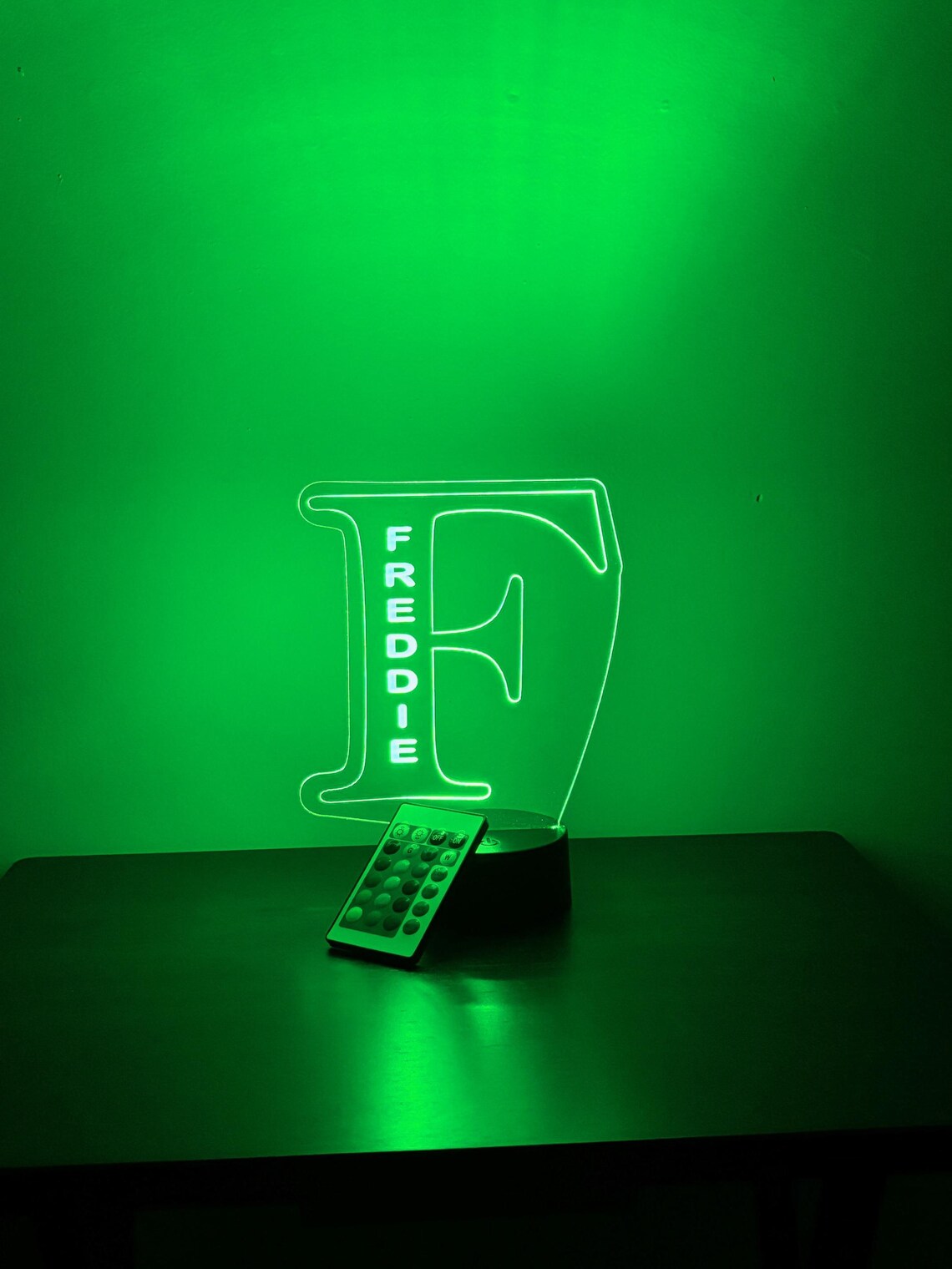 Night Light up LED Table Desk Lamp Centerpiece Alphabet Initial Room ...