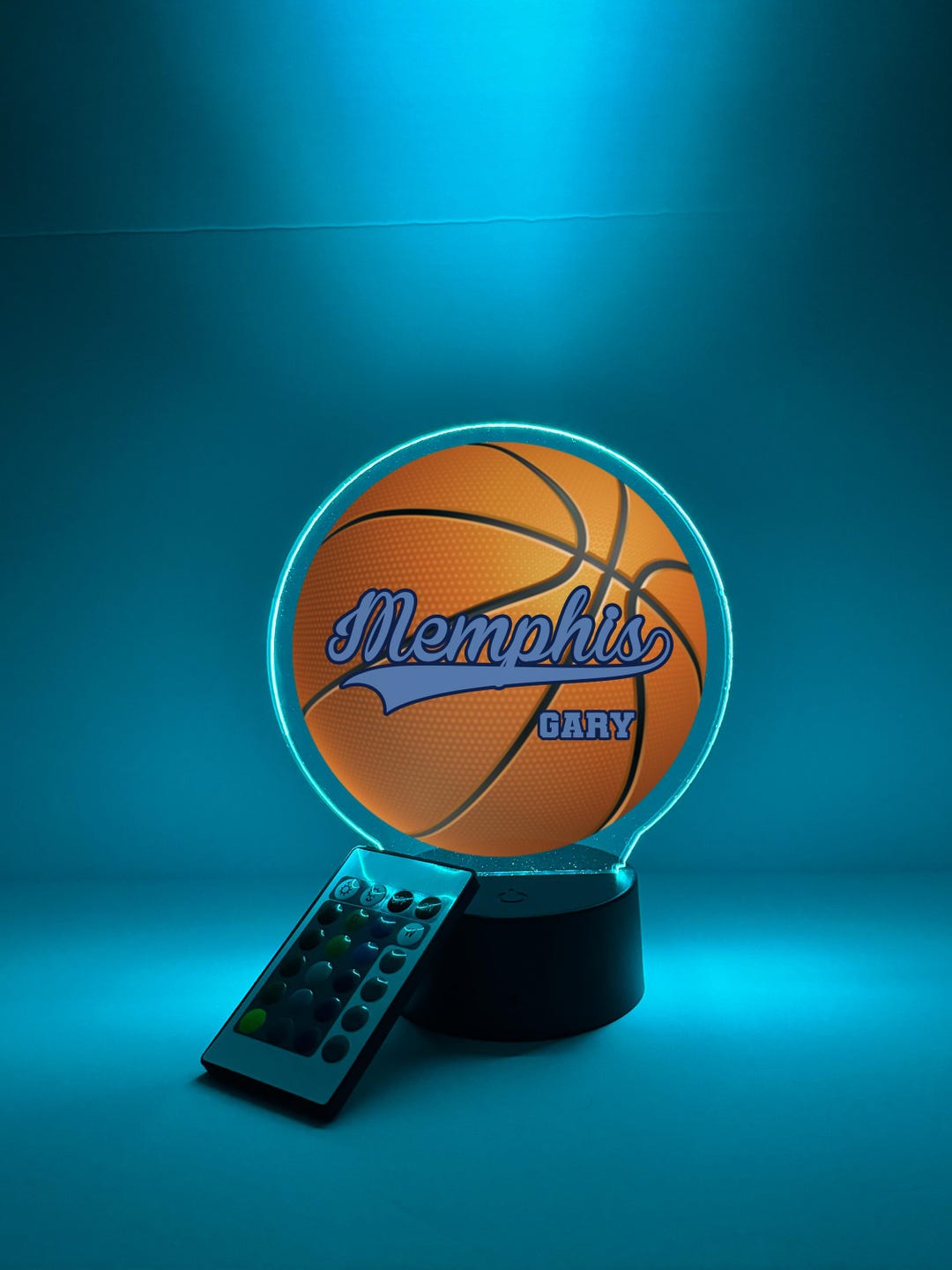 Memphis Basketball Night Light LED Table Desk Lamp Sports Team Player ...
