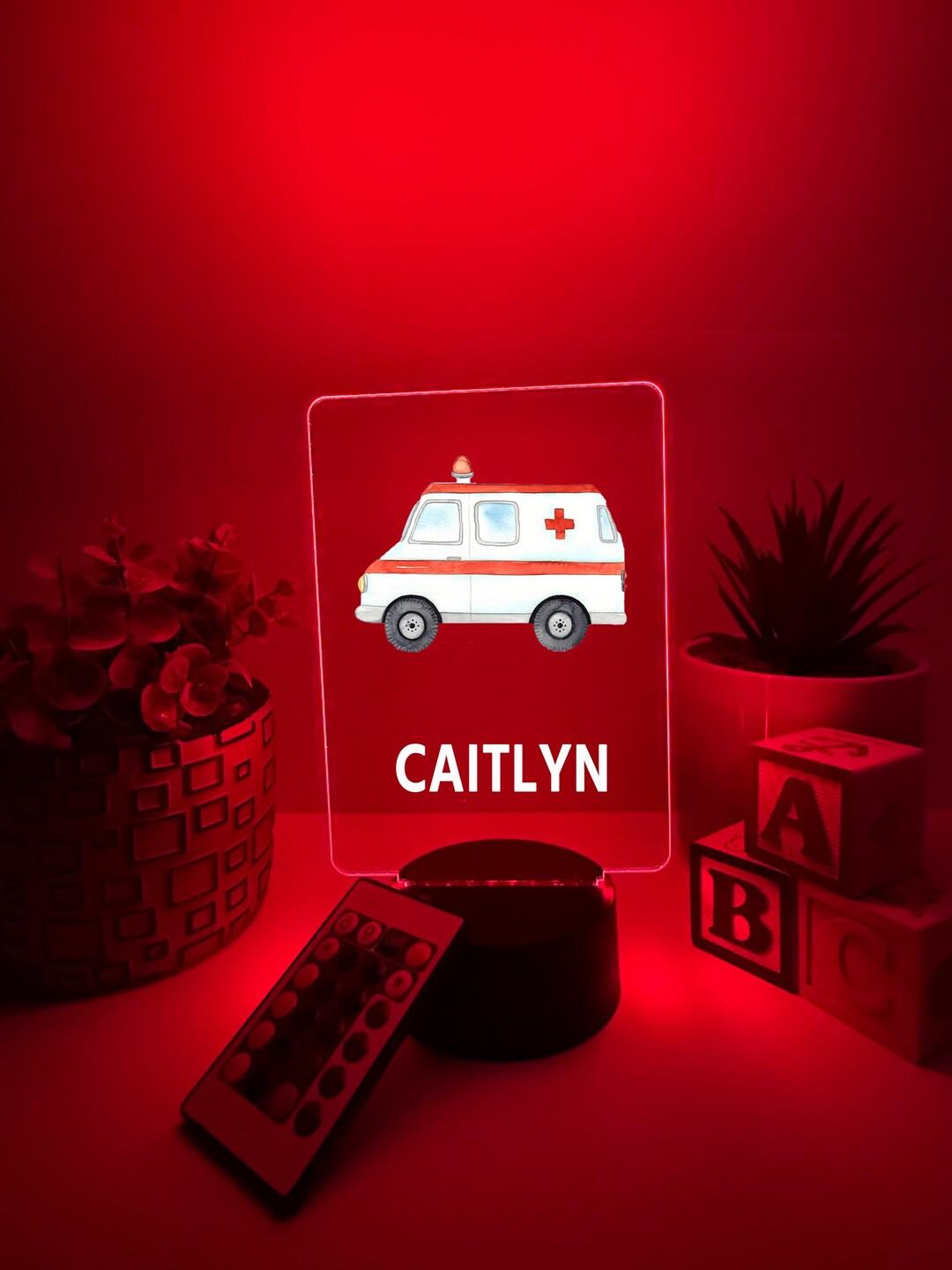 Custom Personalized Ambulance Emergency Services Truck Van Night Light ...