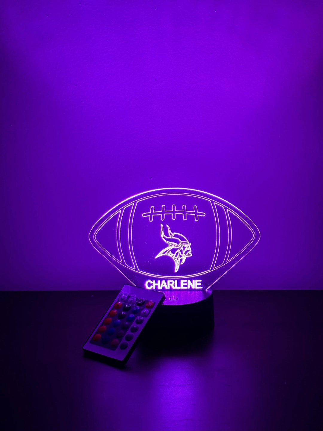 Night Light up LED Football Sports Team Player Fan Room Décor Includes ...