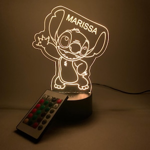 Kids Character LED Personalized Lamp - Etsy