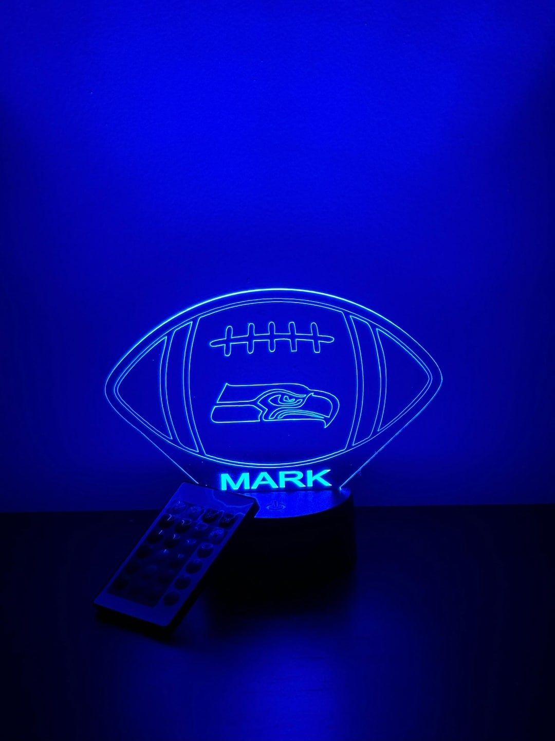 Night Light up LED Football Sports Team Player Fan Room Décor Includes ...