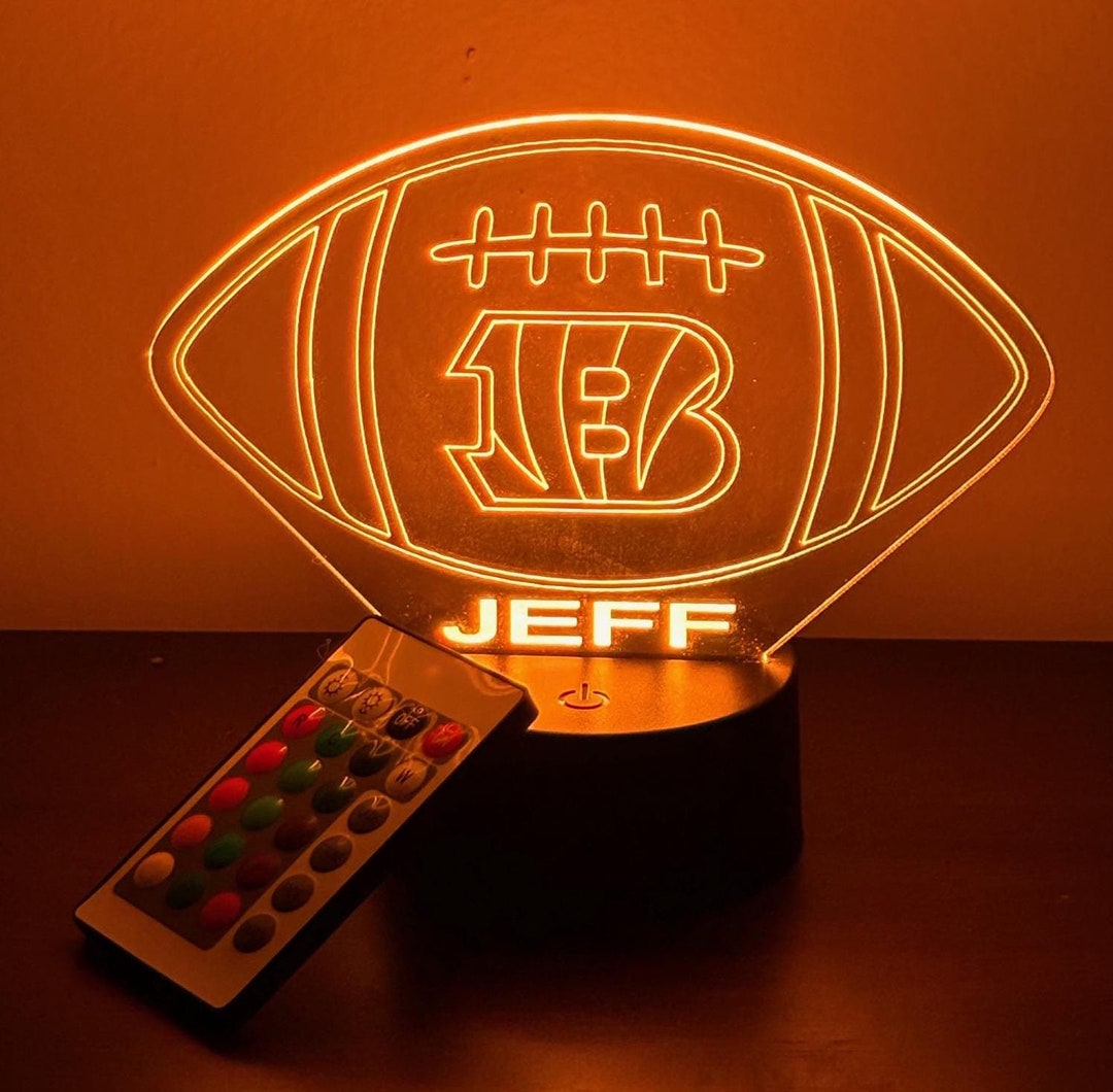 Night Light up LED Table Lamp Football Sports Team Player Fan Room ...