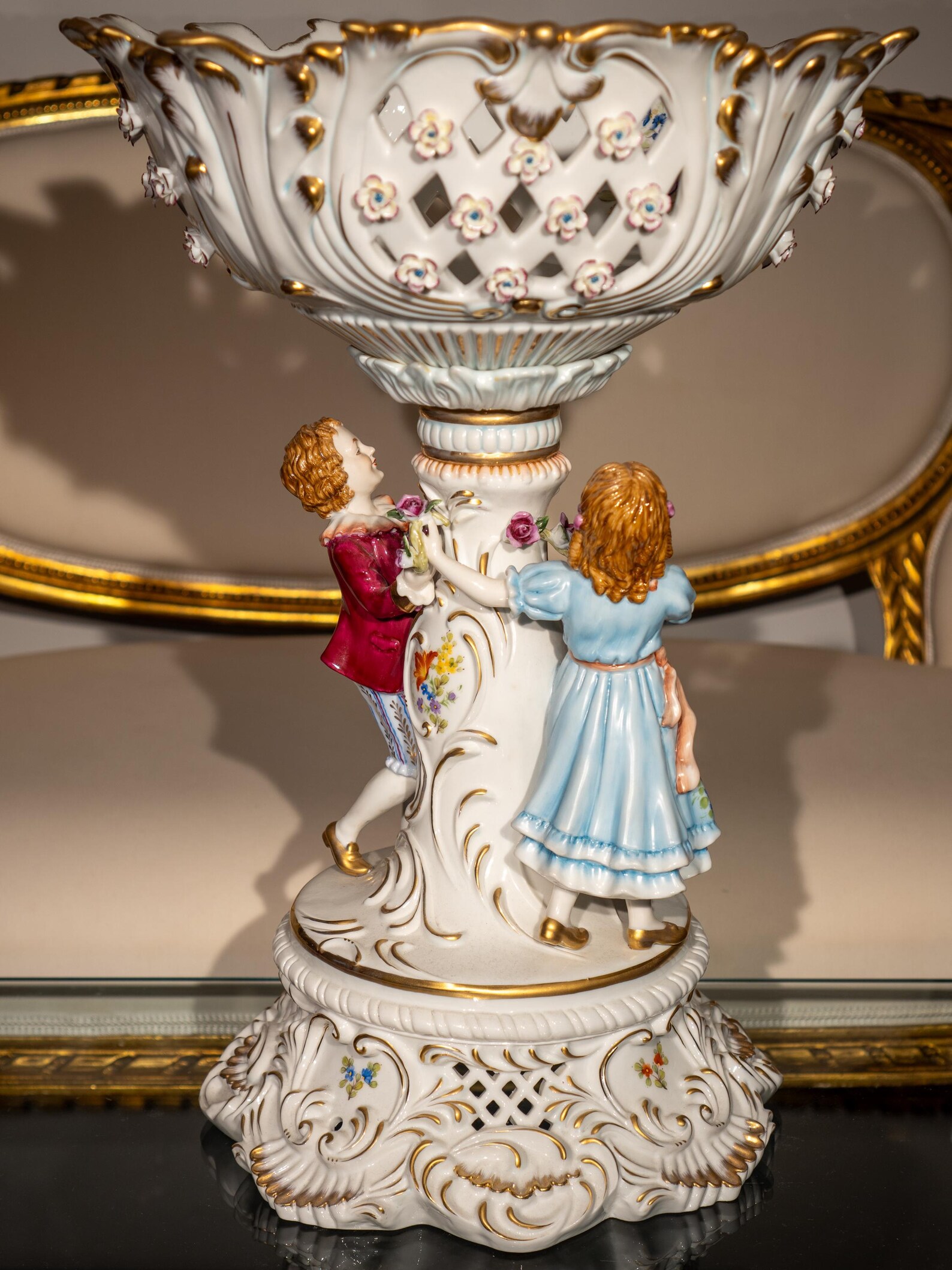 Meissen Large Porcelain Centerpiece With Children, 50x34 Cm, Luxury ...