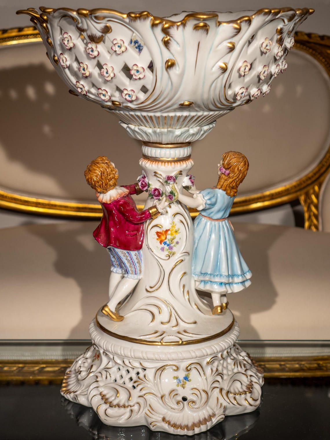 Meissen Large Porcelain Centerpiece With Children, 50x34 Cm, Luxury ...