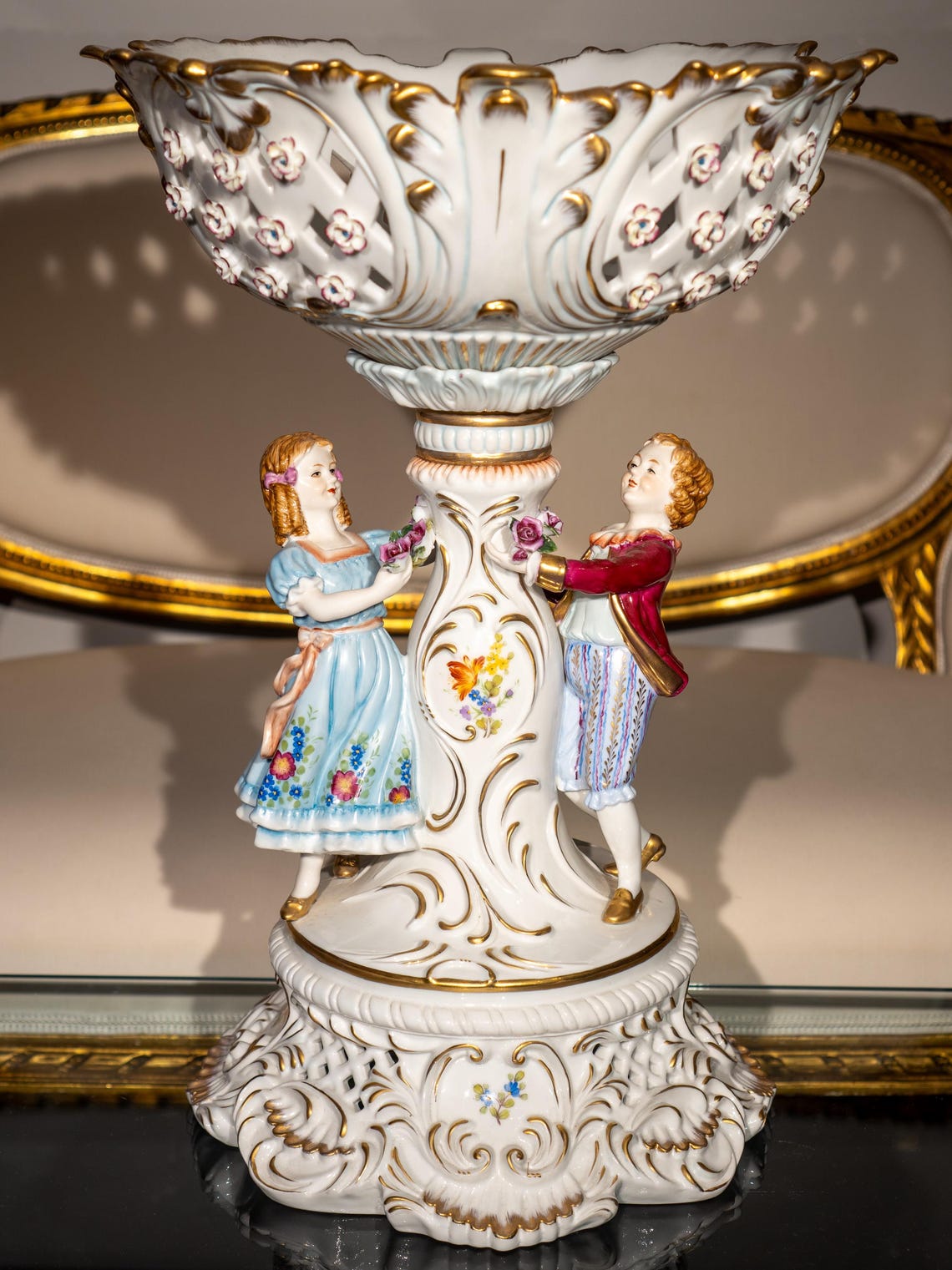 Meissen Large Porcelain Centerpiece With Children, 50x34 Cm, Luxury ...