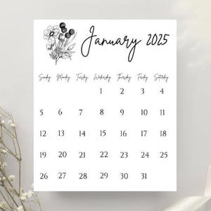 January 2025 Calendar Digital Download - Etsy UK
