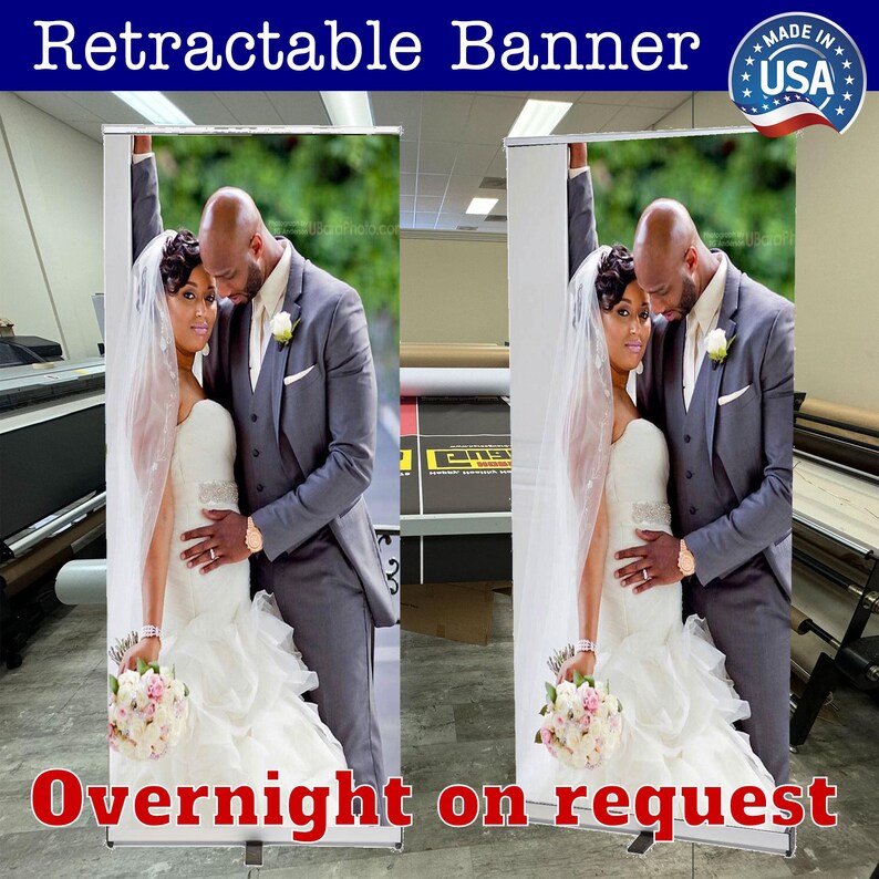 Custom Wedding Retractable Banner | Full Color Print Included - Etsy