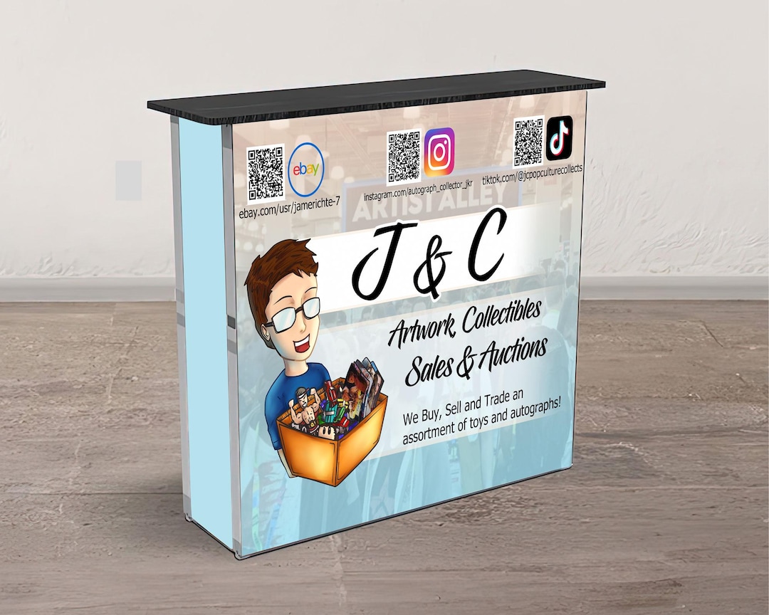 Custom Promotion Counter With Business Logo | Tool-free Setup | Pop up ...