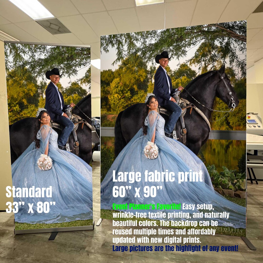 Large Banner Stand 60x90 Inches With Your Custom Photo or Design ...
