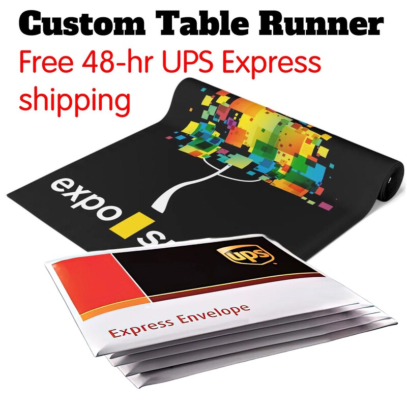 Logo Printed Vendor Table Runner - Etsy