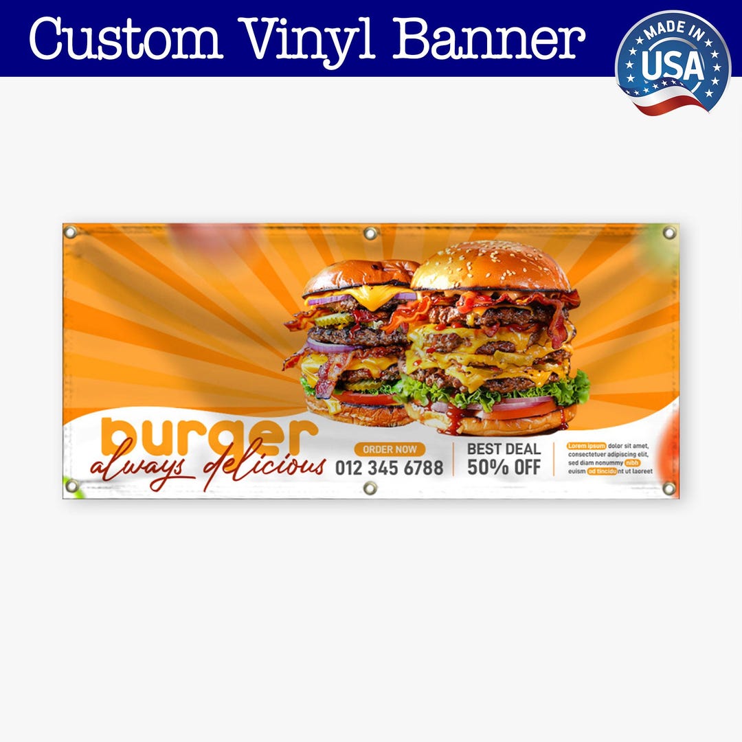 4x6 Custom Vinyl Banners 13oz/18oz Personalized Banners Business ...