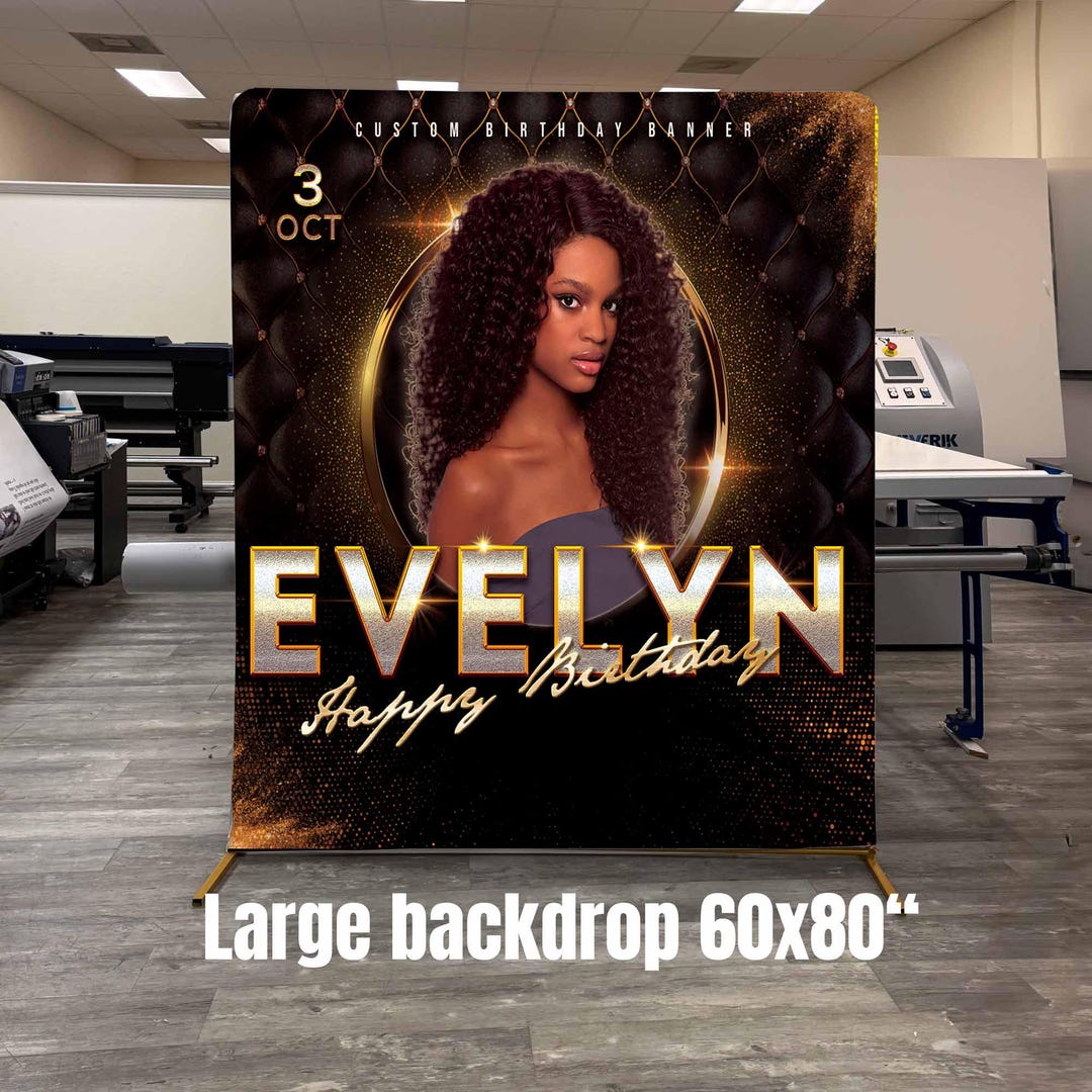Custom Banner Stand Backdrop Birthdays Party Backdrop, Customized Any ...