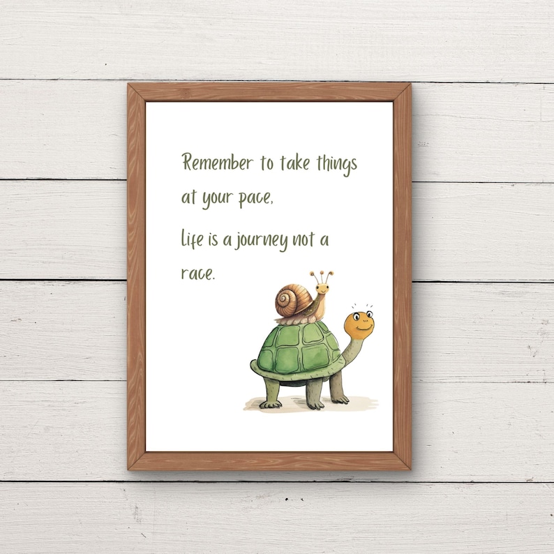 Positive Affirmation Poster | Motivational Poem | Tortoise Poster for ...