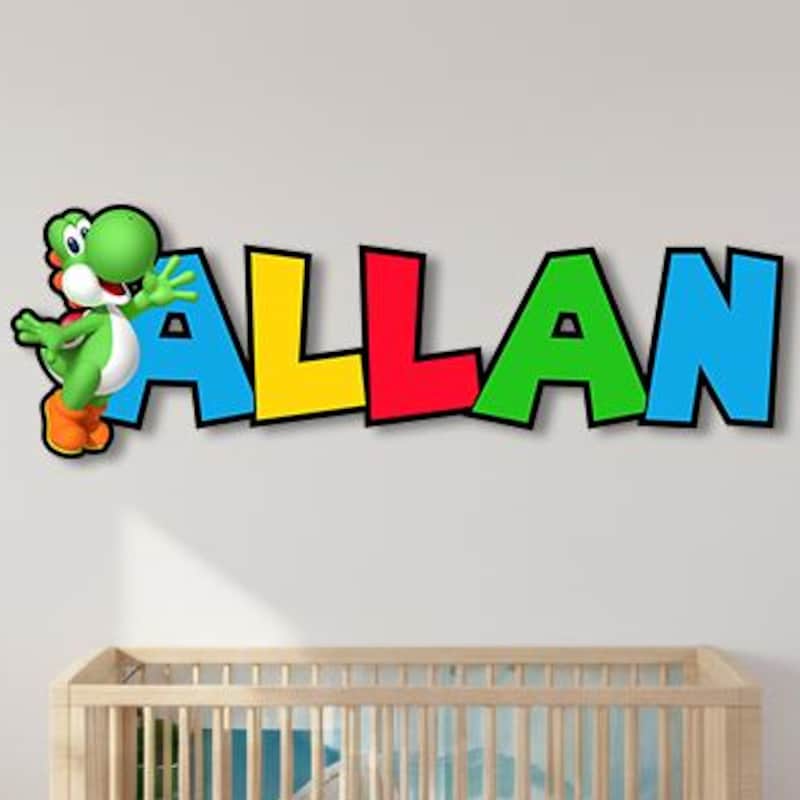Yoshi Name Sign - Etsy