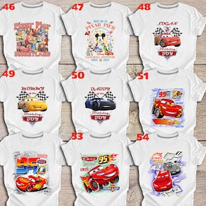 Disney Pixar Cars Mcqueen Pit Crew Red Distressed Shirt, Disneyland ...