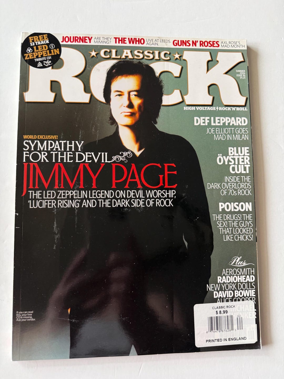 Class Rock Magazine Summer 2006 Issue. Jimmy Page/def Leppard. - Etsy