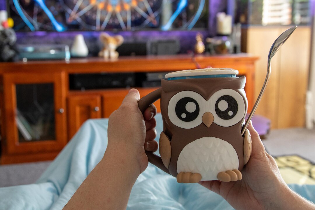 3D Printed Owl Ice Cream Pint Holder: Snack Drawer & Spoon Slots - Etsy