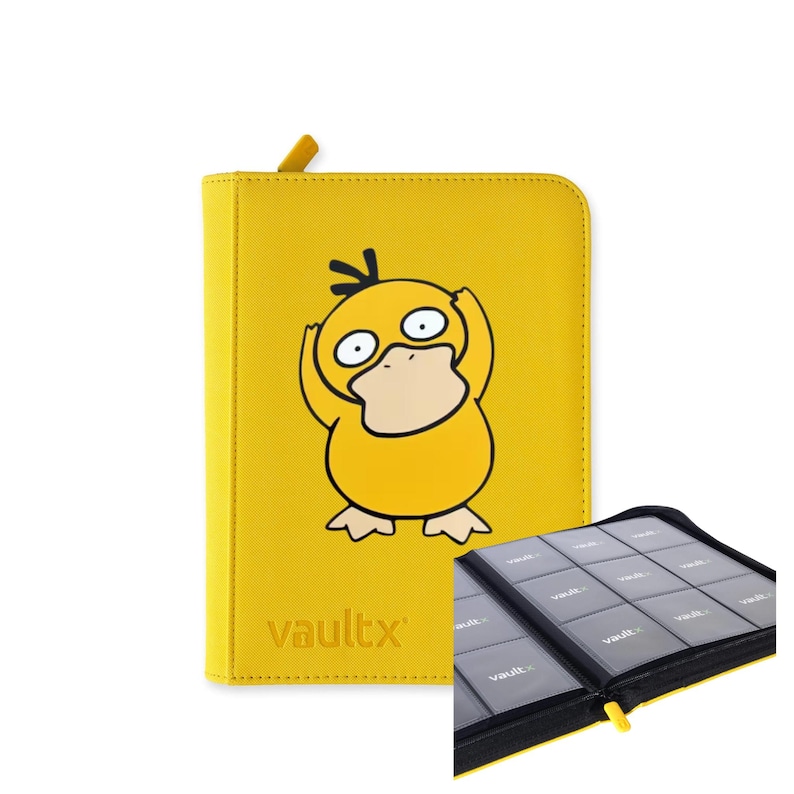 Psyduck Pokémon Vault X Binder – 4 / 9 / 12-pocket, Zip-up, Yellow ...