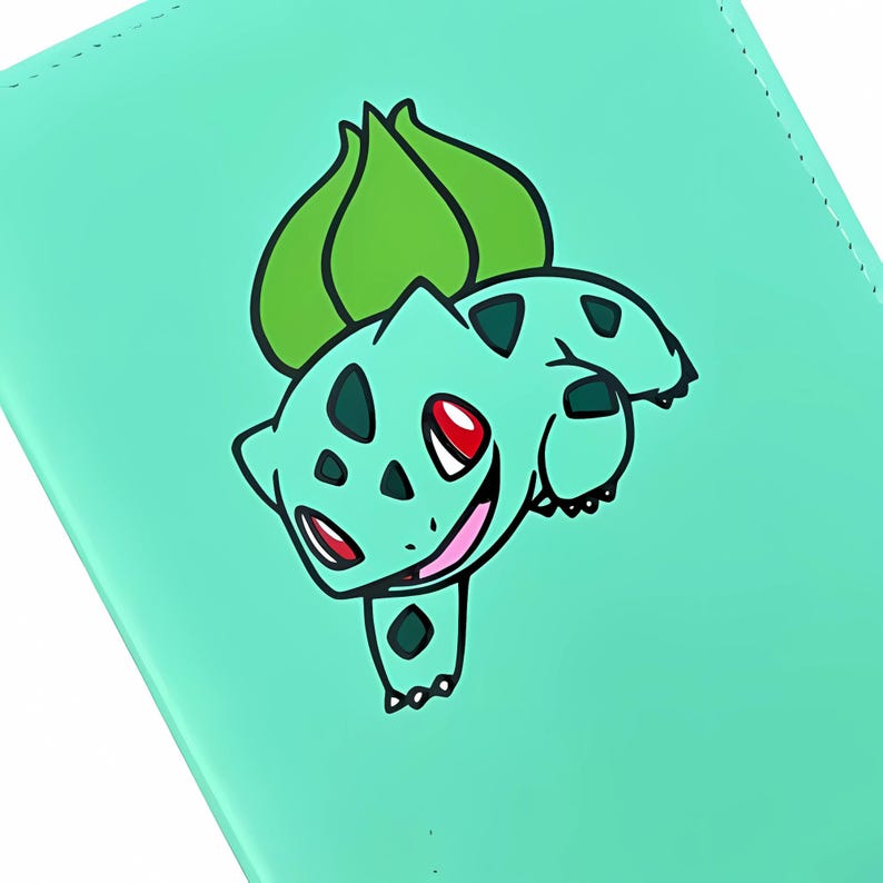 Bulbasaur Zipped 4 Pocket Custom Binder for Pokemon Anime TCG 400 Card ...