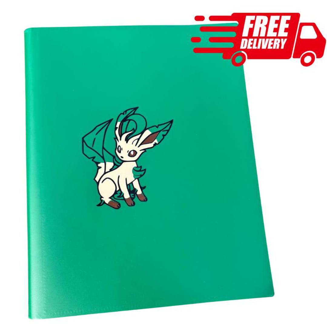 Pokémon Leafeon Eeveelution Card Binder - 360 Card Capacity Side Loader ...