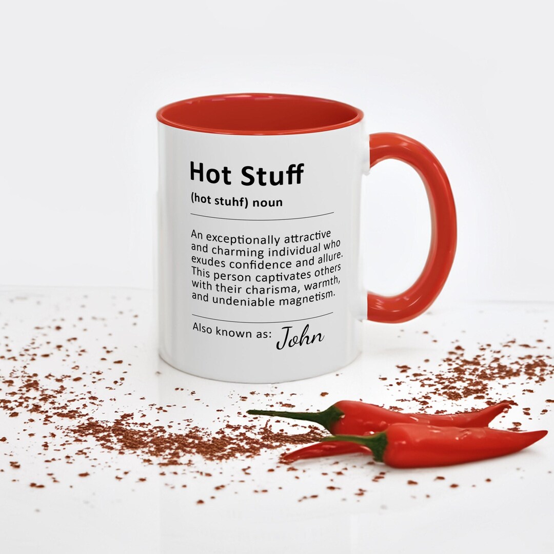 Personalised Hot Stuff Mug Romantic Gift for Boyfriend, Girlfriend ...