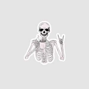Skeleton Vinyl Decal - Etsy