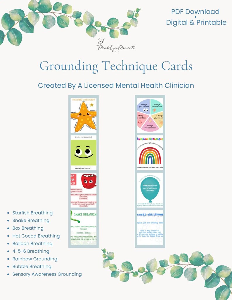 Grounding Technique Cards - Etsy