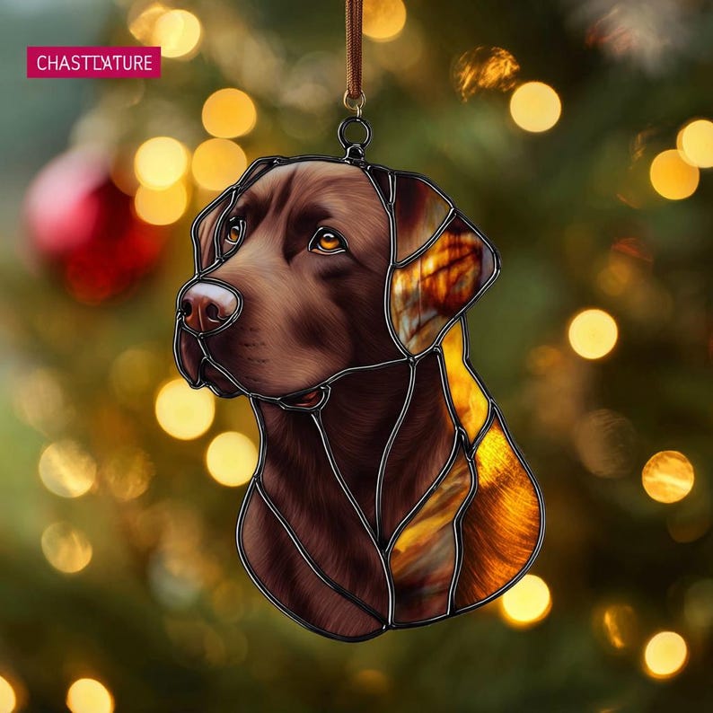 Personalized Chocolate Labrador Ornament, Dog Lover Gift - Etsy