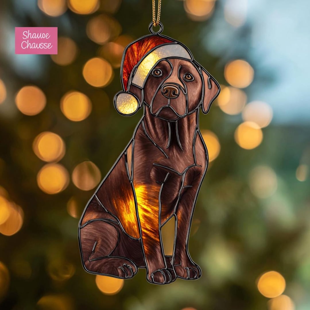 Personalized Chocolate Labrador Ornament, Dog Lover Gift - Etsy