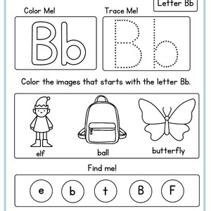 Pre-k Alphabet Worksheets, Letter Tracing, Preschool ABC Printable ...