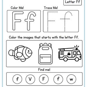 Pre-k Alphabet Worksheets, Letter Tracing, Preschool ABC Printable ...