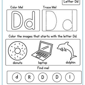 Pre-k Alphabet Worksheets, Letter Tracing, Preschool ABC Printable ...