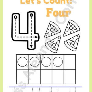 Tracing 1-10 Numbers With Ten Frame, Preschool Worksheet Printable ...