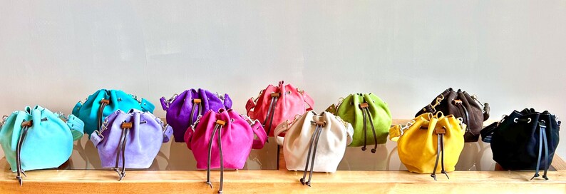 Yellow Suede Bucket Bag - Etsy