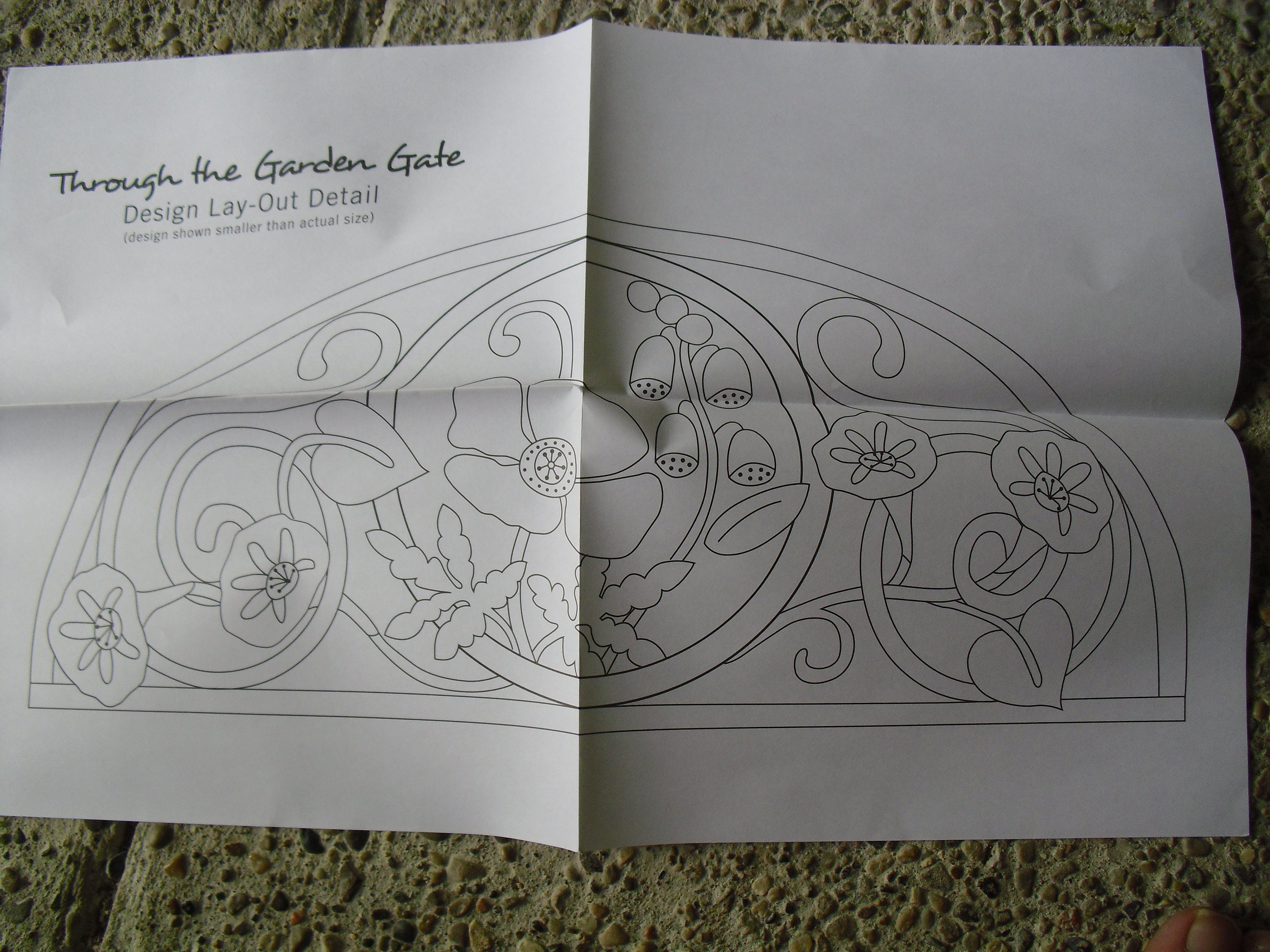 Wooly Lady Pattern Through the Garden Gate Wool Applique Rug Pattern - Etsy