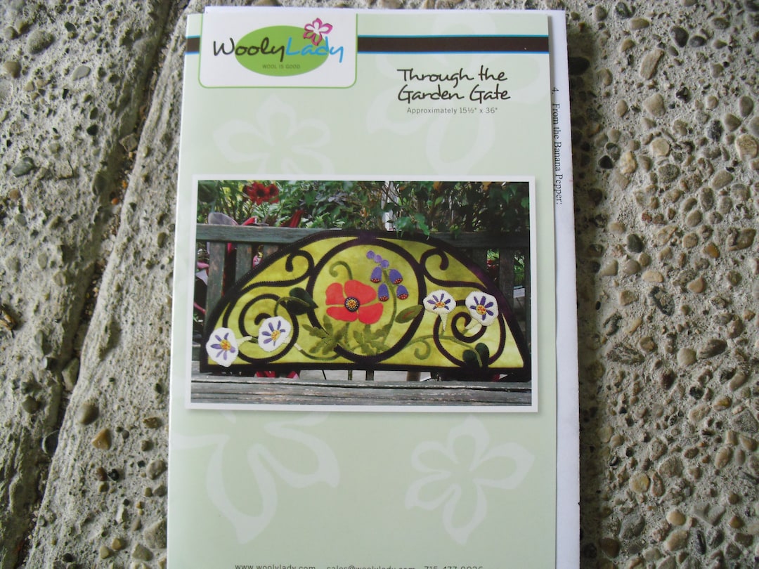 Wooly Lady Pattern Through the Garden Gate Wool Applique Rug Pattern - Etsy