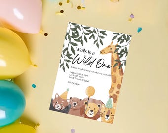 Wild One Birthday Party Invitation - Etsy