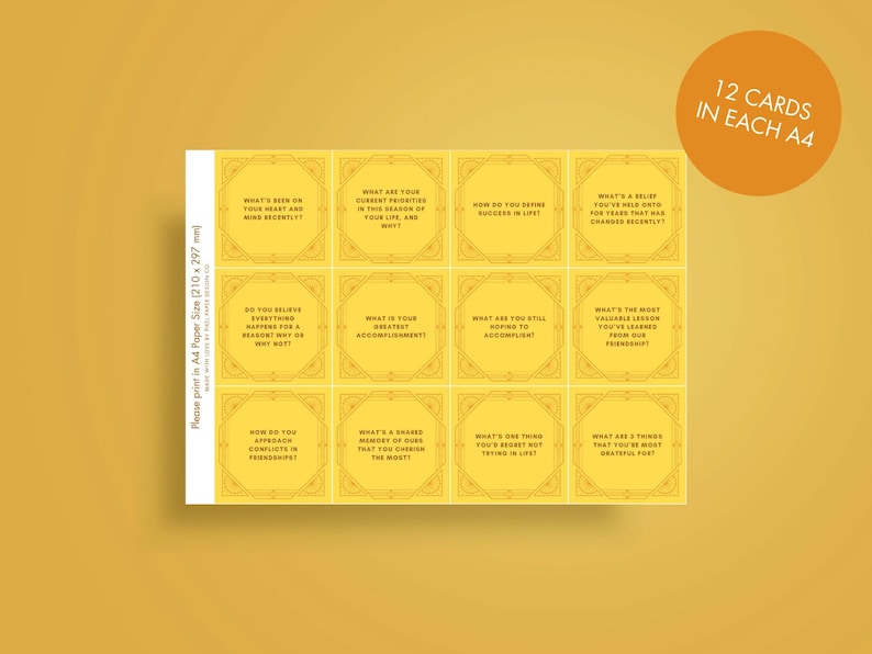 Friendship Conversation Starter Cards, Printable Bonding Game (digital ...