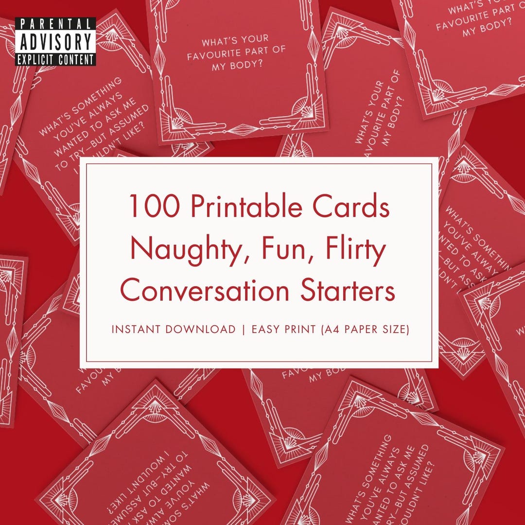 100 Naughty Fun Flirty Conversation Starter Date Ideas Couple Gift ...